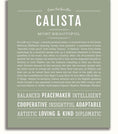 Calista | Name Art Print – Name Stories