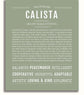 Calista Personalized Name Meaning Art Prints – Name Stories