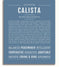 Calista Personalized Name Meaning Art Prints – Name Stories