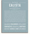 Calista Personalized Name Meaning Art Prints – Name Stories