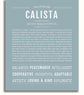 Calista Personalized Name Meaning Art Prints – Name Stories