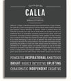 Calla | Name Art Print – Name Stories