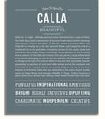 Calla | Name Art Print – Name Stories