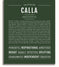 Calla Personalized Name Meaning Art Prints – Name Stories