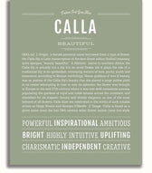 Calla | Name Art Print – Name Stories