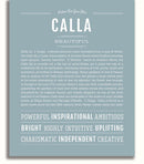 Calla | Name Art Print – Name Stories