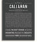 Callahan | Name Art Print – Name Stories