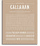 Callahan | Name Art Print – Name Stories