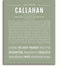 Callahan | Name Art Print – Name Stories