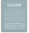 Callahan | Name Art Print – Name Stories
