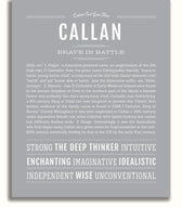 Callan | Name Art Print – Name Stories
