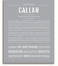 Callan | Name Art Print – Name Stories
