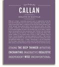 Callan | Name Art Print – Name Stories