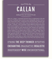 Callan | Name Art Print – Name Stories