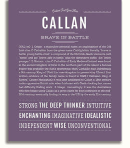 Callan | Name Art Print – Name Stories