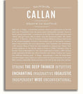 Callan | Name Art Print – Name Stories