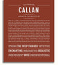 Callan | Name Art Print – Name Stories