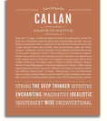 Callan | Name Art Print – Name Stories