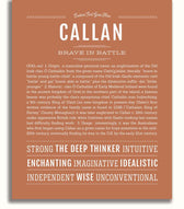 Callan | Name Art Print – Name Stories
