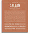 Callan | Name Art Print – Name Stories