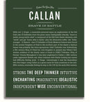 Callan | Name Art Print – Name Stories