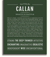 Callan | Name Art Print – Name Stories