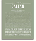 Callan | Name Art Print – Name Stories