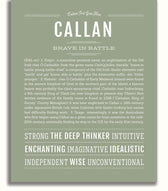 Callan | Name Art Print – Name Stories