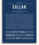 Callan | Name Art Print – Name Stories