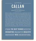Callan | Name Art Print – Name Stories