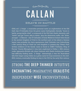 Callan | Name Art Print – Name Stories