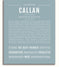 Callan | Name Art Print – Name Stories