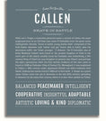 Callen | Name Art Print – Name Stories