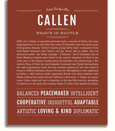 Callen | Name Art Print – Name Stories