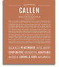 Callen | Name Art Print – Name Stories