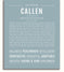 Callen | Name Art Print – Name Stories