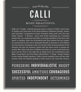 Calli Personalized Name Meaning Art Prints – Name Stories