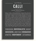 Calli Personalized Name Meaning Art Prints – Name Stories