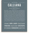 Calliana | Name Art Print – Name Stories