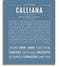 Calliana | Name Art Print – Name Stories