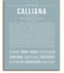Calliana | Name Art Print – Name Stories