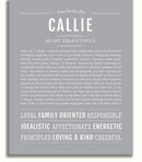 Callie | Name Art Print – Name Stories