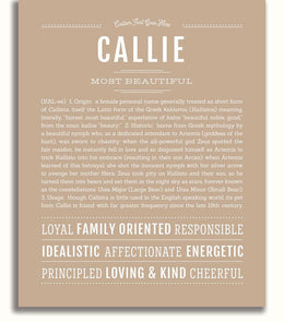 Callie | Name Art Print – Name Stories