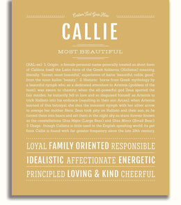 Callie | Name Art Print – Name Stories