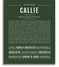 Callie | Name Art Print – Name Stories