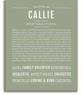 Callie | Name Art Print – Name Stories