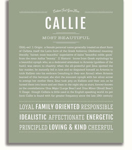 Callie | Name Art Print – Name Stories