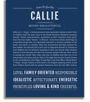 Callie | Name Art Print – Name Stories