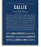 Callie | Name Art Print – Name Stories
