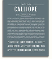 Calliope | Name Art Print – Name Stories